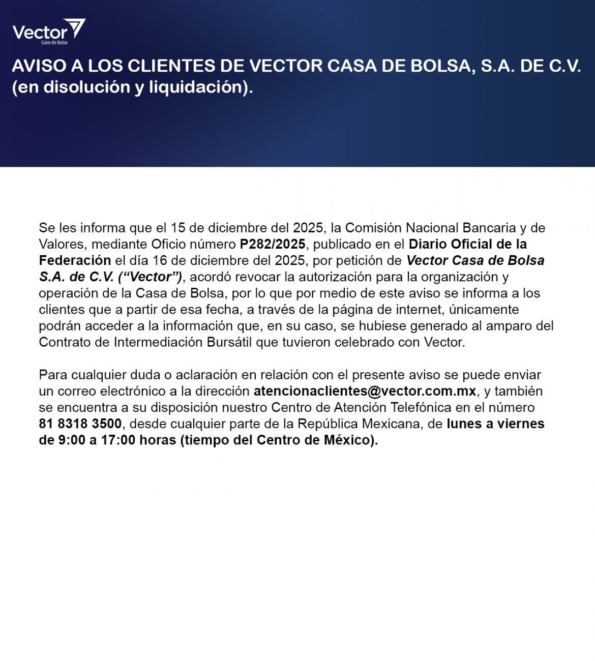 e-Vector – Plataforma de productos financieros bursatiles